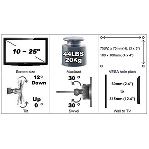 Monitor Wall Mounting Arm for Kitchen Video Systems | Matrix POS